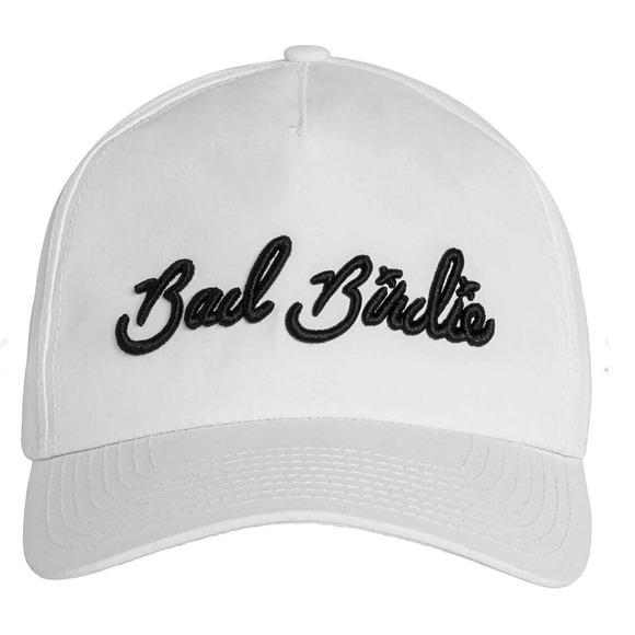 Bad Birdie | Accessories | Bad Birdie Mens Script Golf Hat White W Black Cursive Snapback Brand ...